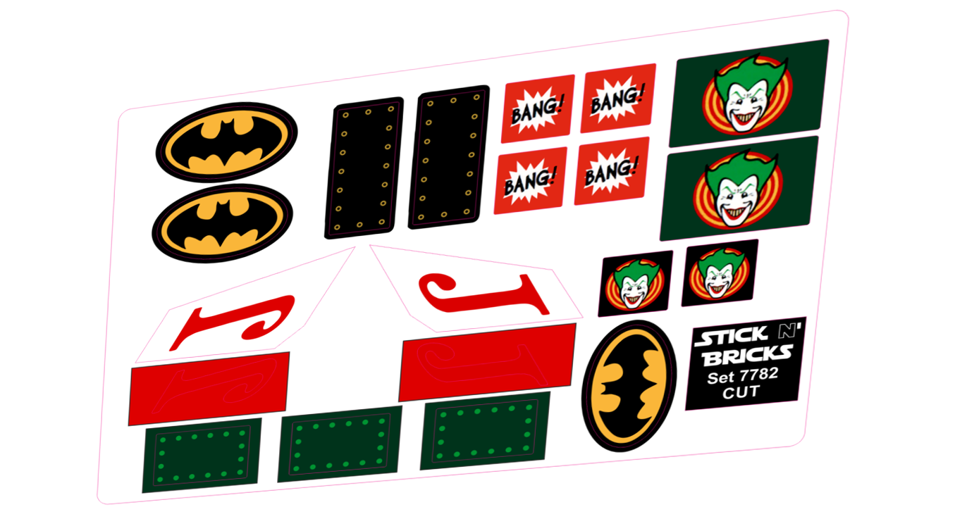 Reproduction Stickers Set 7782 The Batwing
