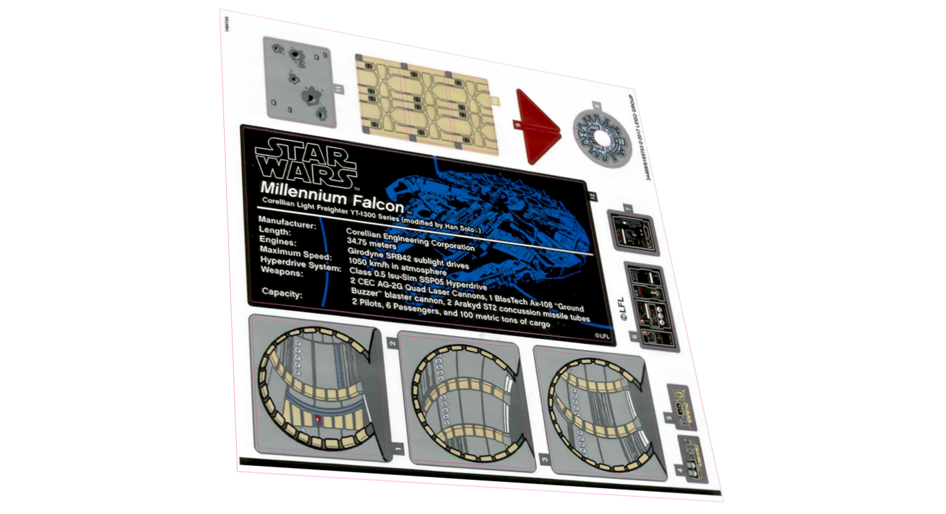 Reproduction stickers Set 75192 prédécoupé