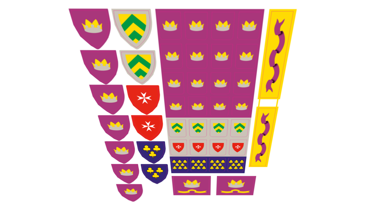 Reproduction Planche de Stickers Set 375 : Lego Castle