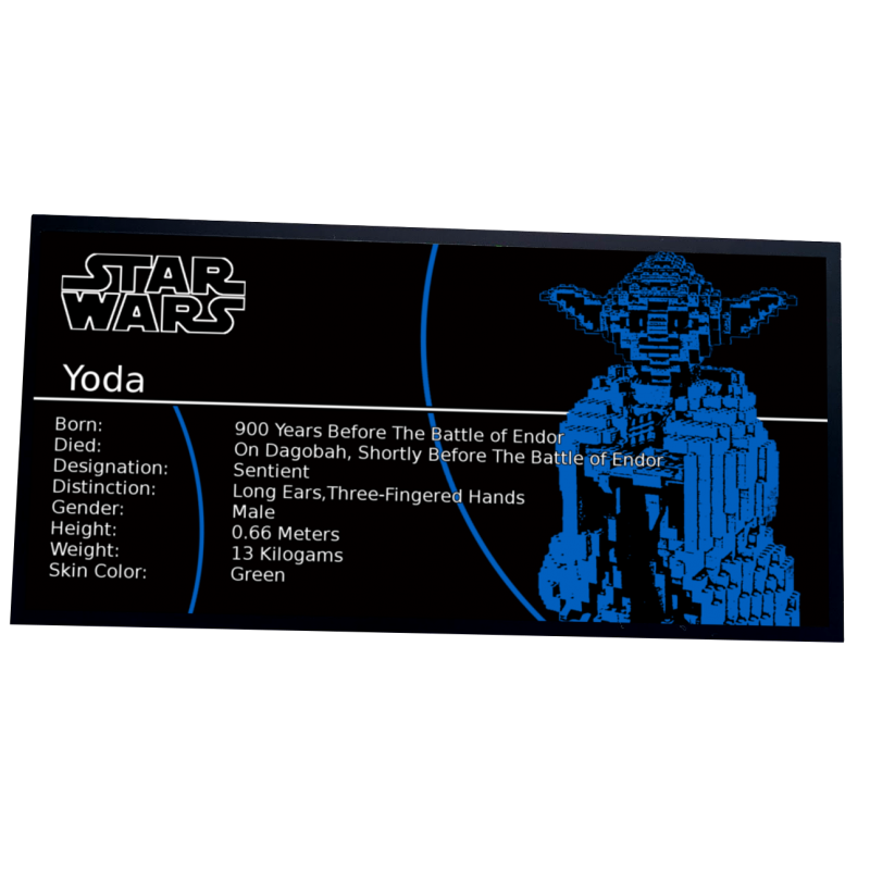 Plaque type UCS Yoda réf 7194