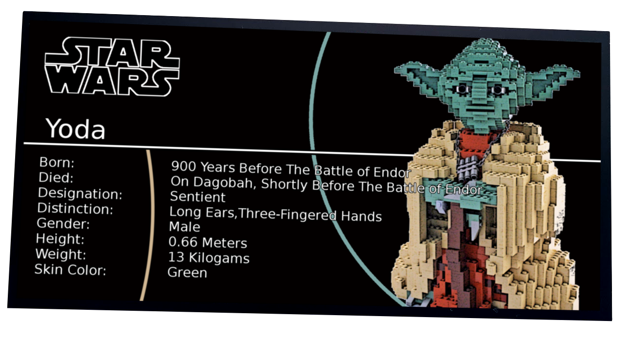 Plaque type UCS Yoda réf 7194